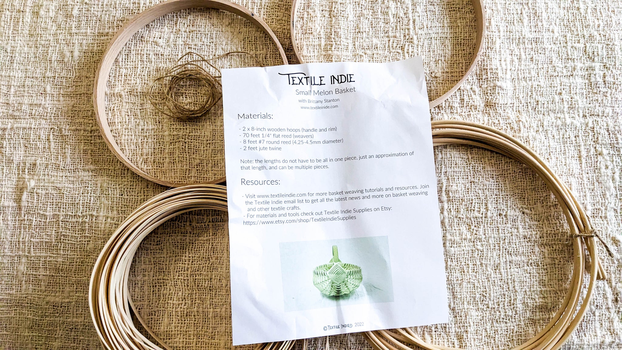Small Melon Basket Weaving Kit – Textile Indie